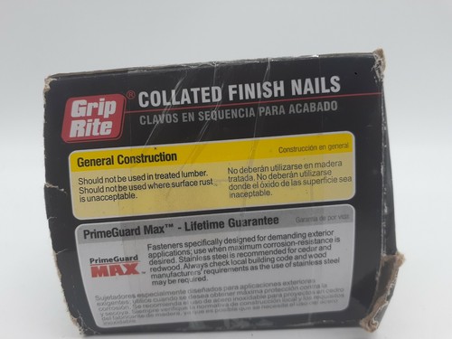 Grip-Rite 16-Gauge Galvanized Straight Finish Nail, 2-1/2 In. (2500 ...