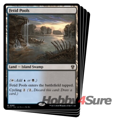 Fetid Pools X4 M/NM Magic: The Gathering MTG Murders At Karlov Manor ...