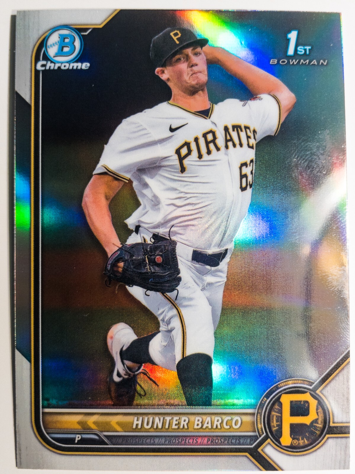 2022 Bowman Draft Chrome - Hunter Barco REFRACTOR - BDC-103 Pittsburgh ...