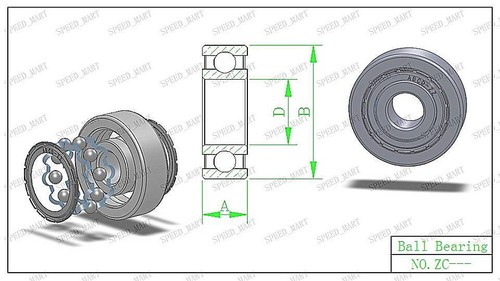5 pcs 695ZZ (5x13x4 mm) Metal Double Shielded Ball Bearing Bearings ...