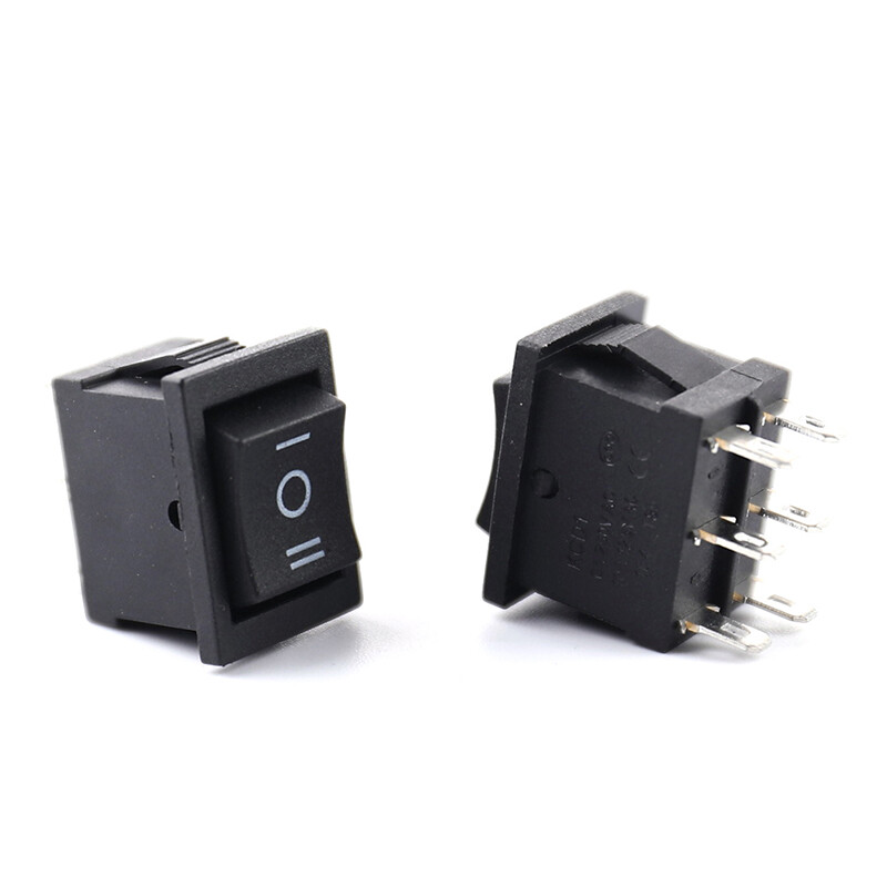 KCD2 Mini Black 6PIN On/Off/On Rocker Switch Boat Rocker Switch Third G ...