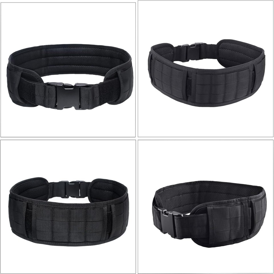 Military Waist Belt Multi-Purpose Molle Tactical Heavy Duty Padded ...