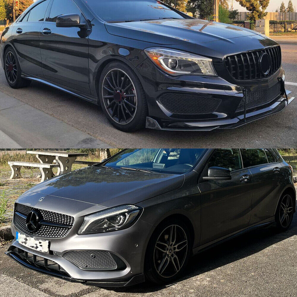 For Mercedes-Benz Front Rear Bumper Lip Spoiler Splitter Body Kit Side ...