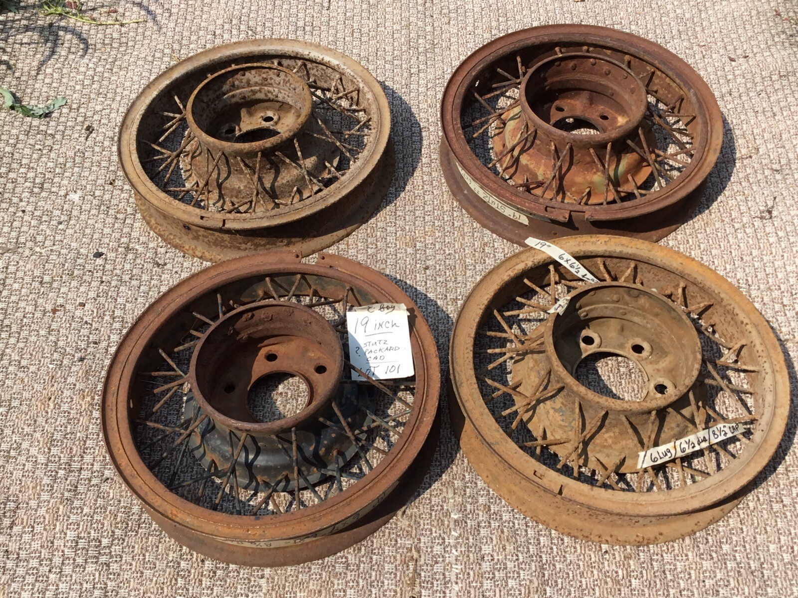 Vintage Wire Wheel 19”- 1920’s 1930’s - 6 Lug. | eBay