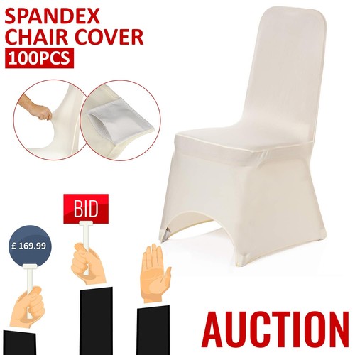 Ivory Chair Covers Stretch Spandex Slip Seat Cover Pack of 100 for ...