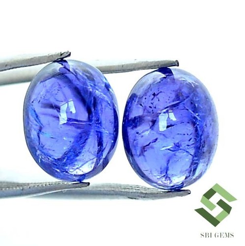 10x8 mm Certified Natural Tanzanite Oval Cabochon Pair 8.20 CTS Loose ...