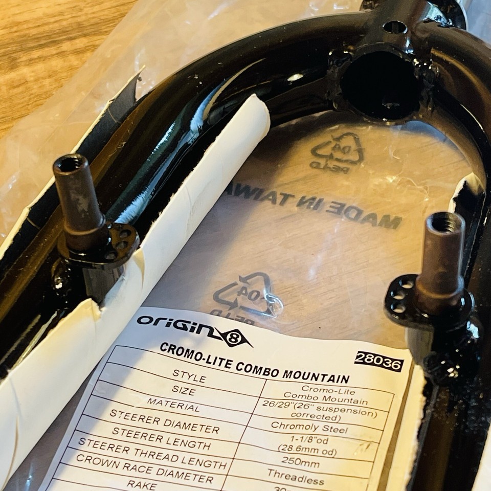 Origin8 Chromo-Lite Combo Mountain Fork 1 1/8 Rim Brake Disc 430 Axle to Crown | eBay