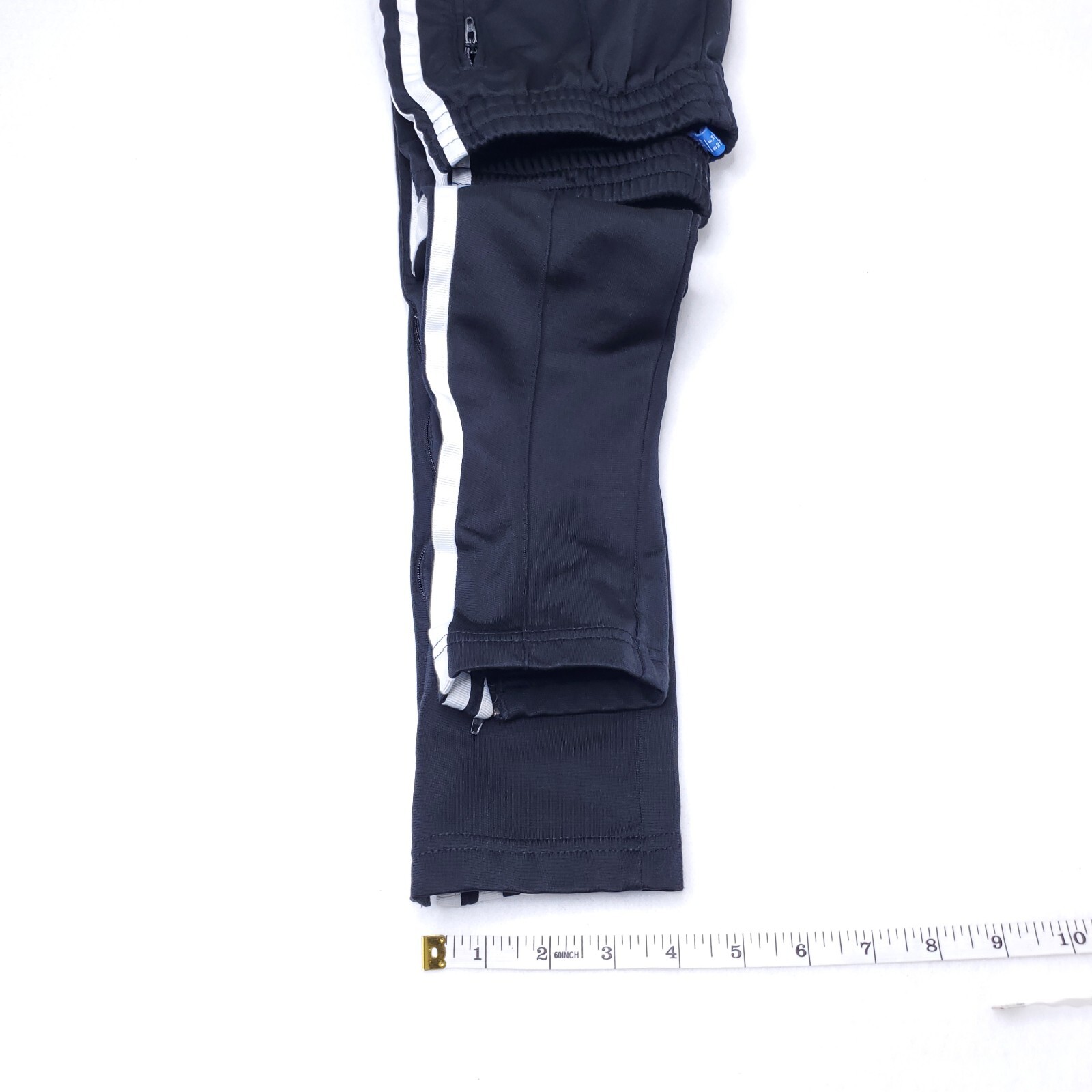 Adidas Stitch-Crease Trefoil Track Pants Black 3-Stripe Size XS Taper ...