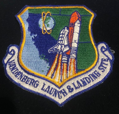VINTAGE VANDENBERG LAUNCH & LANDING SITE EMBROIDERED PATCH~ABOUT 4" X 4 ...