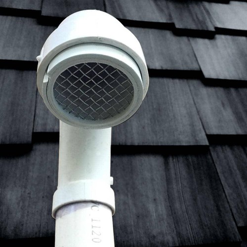 PVC Vent Cap 3 in Termination Drain Mesh Screen Airflow Exhaust Intake ...