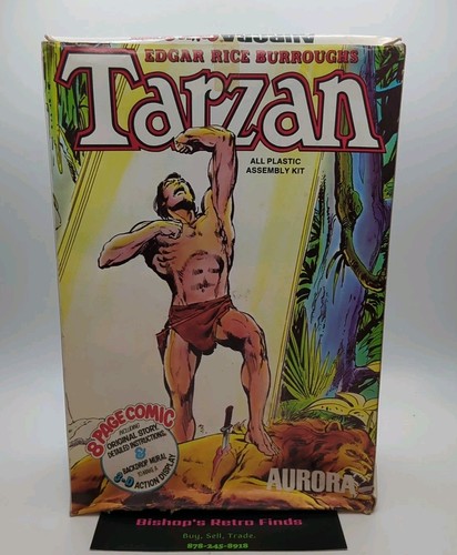Vtg 1974 Aurora Tarzan Model Kit In Original Box With Comic Book | eBay