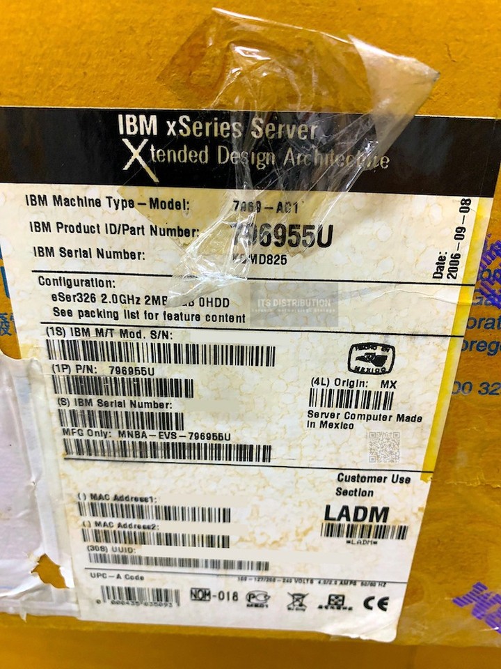 796955U I IBM xSeries Open Box 326M Opteron 270 Dual-Core 2 GHz ATI 1 ...
