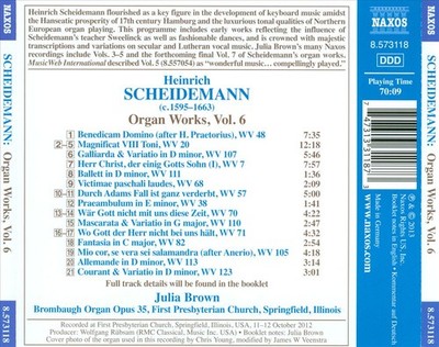 HEINRICH SCHEIDEMANN: ORGAN WORKS, VOL. 6 NEW CD 747313311873| eBay