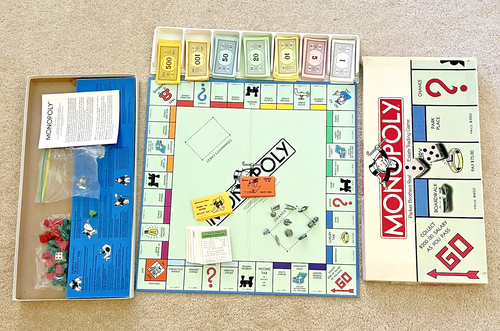 Monopoly Board Game by Parker Brothers - 0009 *INCOMPLETE* Vintage 1985 ...