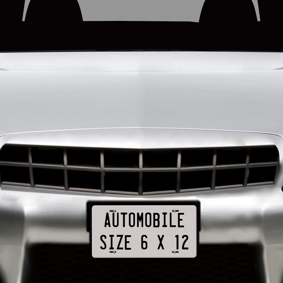 Personalized Custom Black & White License Plate Tag Any State Auto Car ...