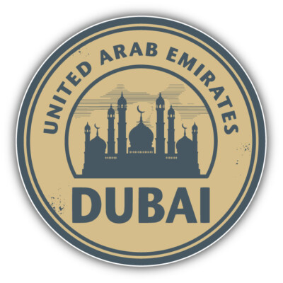 Dubai United Arab Emirates Stamp Car Bumper Sticker Decal - "SIZES" | eBay