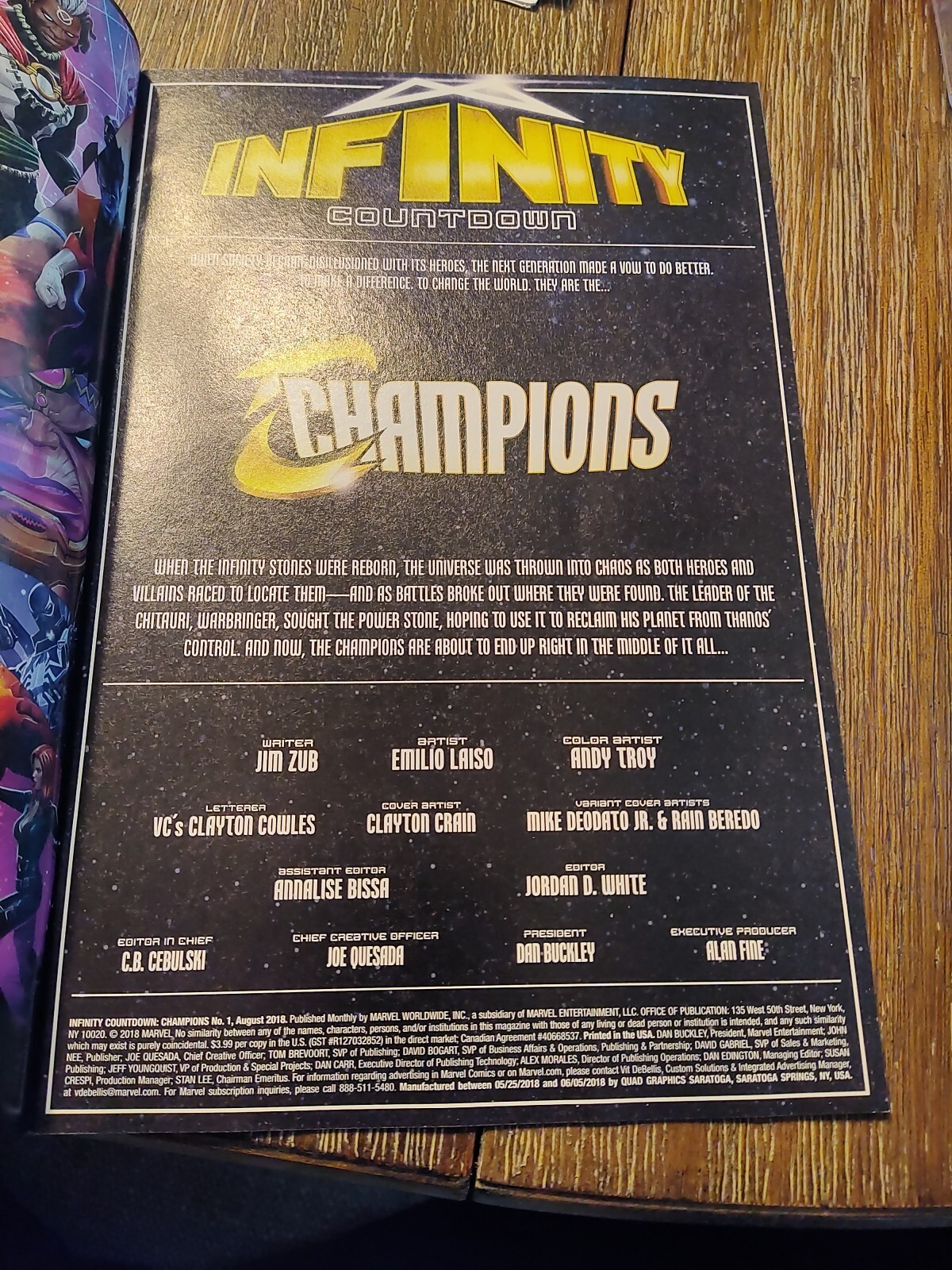 Infinity Countdown Champions #1 Mike Deodato Jr Nova Variant Marvel 2018 | eBay