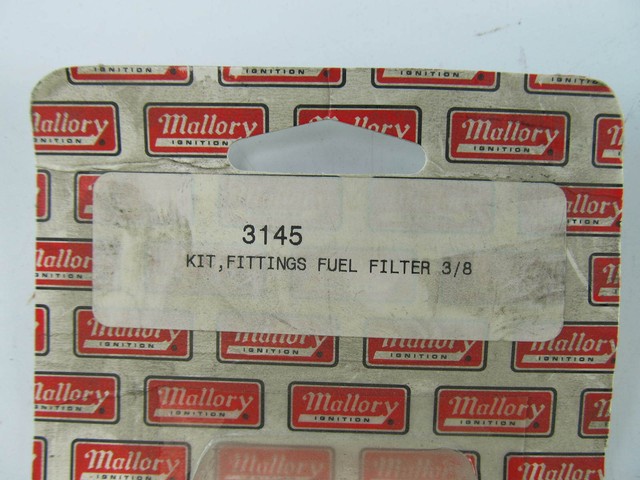 Mallory # 3145 Fuel Filter 3/8" fittings kit. CARB FUEL Line NOS for ...