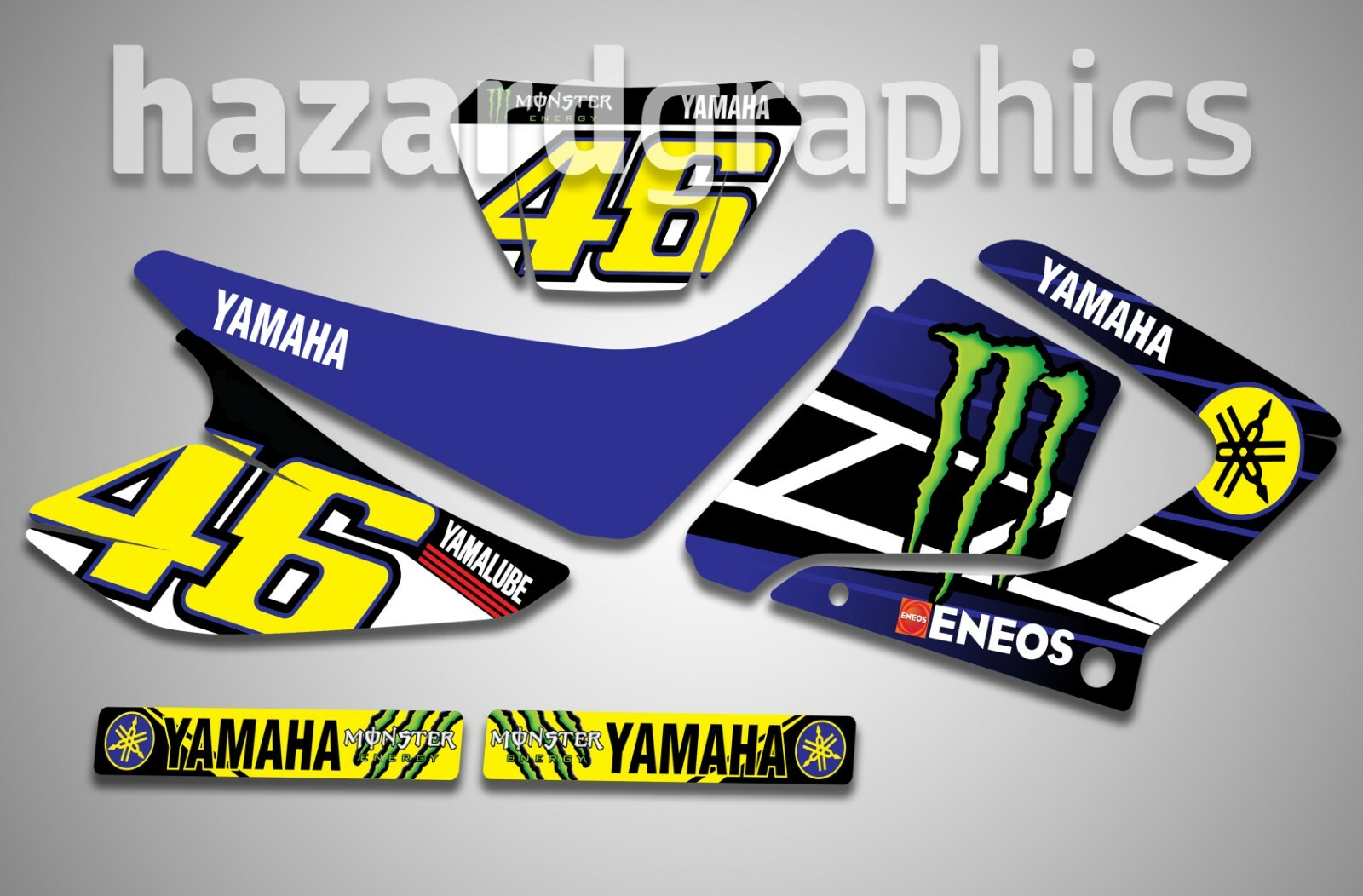 Yamaha DT DT125X DTRE-X DT125RE Graphics Sticker Decal Set VR46 | eBay