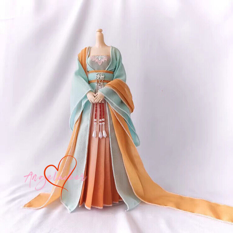 OB27 1/6 1/4 1/3 Obitsu BJD Hanfu Dress Antique Costume Clothes Waist ...