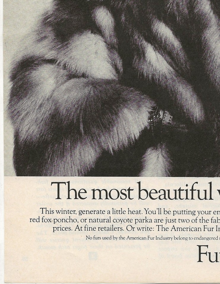 Vintage Print Ad Fur Coats - The Most Beautiful Way To Be Practical ...