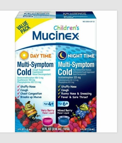 Mucinex Children's Multi-Symptom Day & Night Cold Relief Liquid - 2x4oz ...