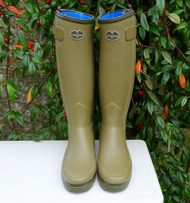 Le Chameau Chasseur Full Zip Neoprene Lined Size 6 Wellies Calf 34cm ...