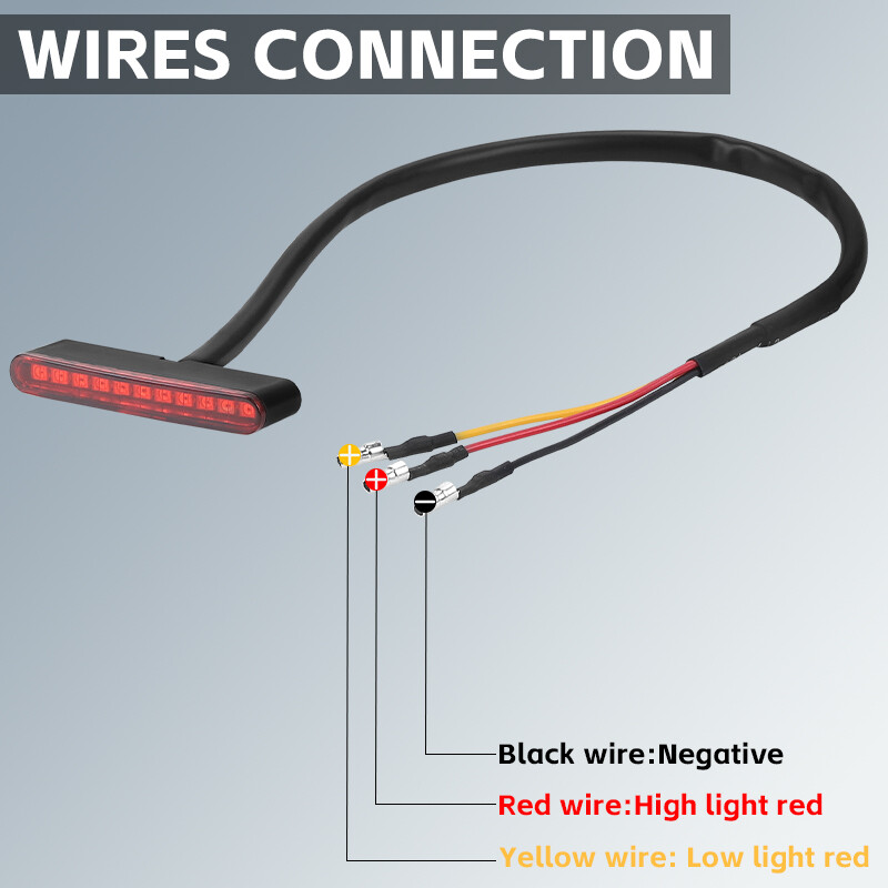 2X 12V 11LED Mini Motorcycle Tail Light Bike Rear Running Stop Brake Bright Lamp | eBay