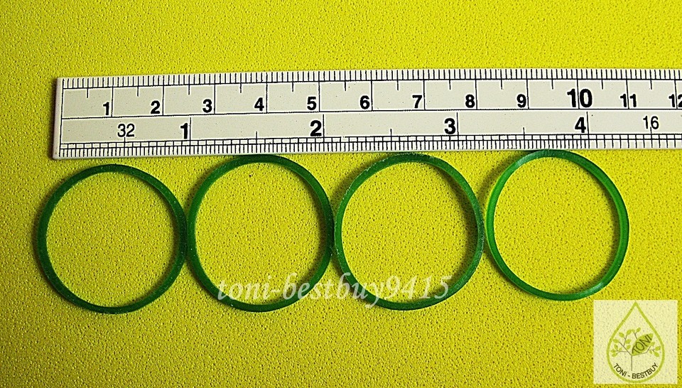 Dia 1" x 300 pcs. Elastic Green Natural Rubber Band Home Kitchen ...