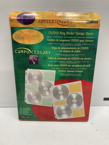 CD/DVD RING BINDER STORAGE SHEETS 3 PER SHEET | eBay