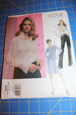 Vogue Pattern #2691 Vogue Couture Size 18-22 Misses' Jacket, Blouse ...