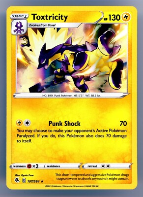 Pokémon TCG Toxtricity Fusion Strike 107/264 Holo Holo Rare | eBay