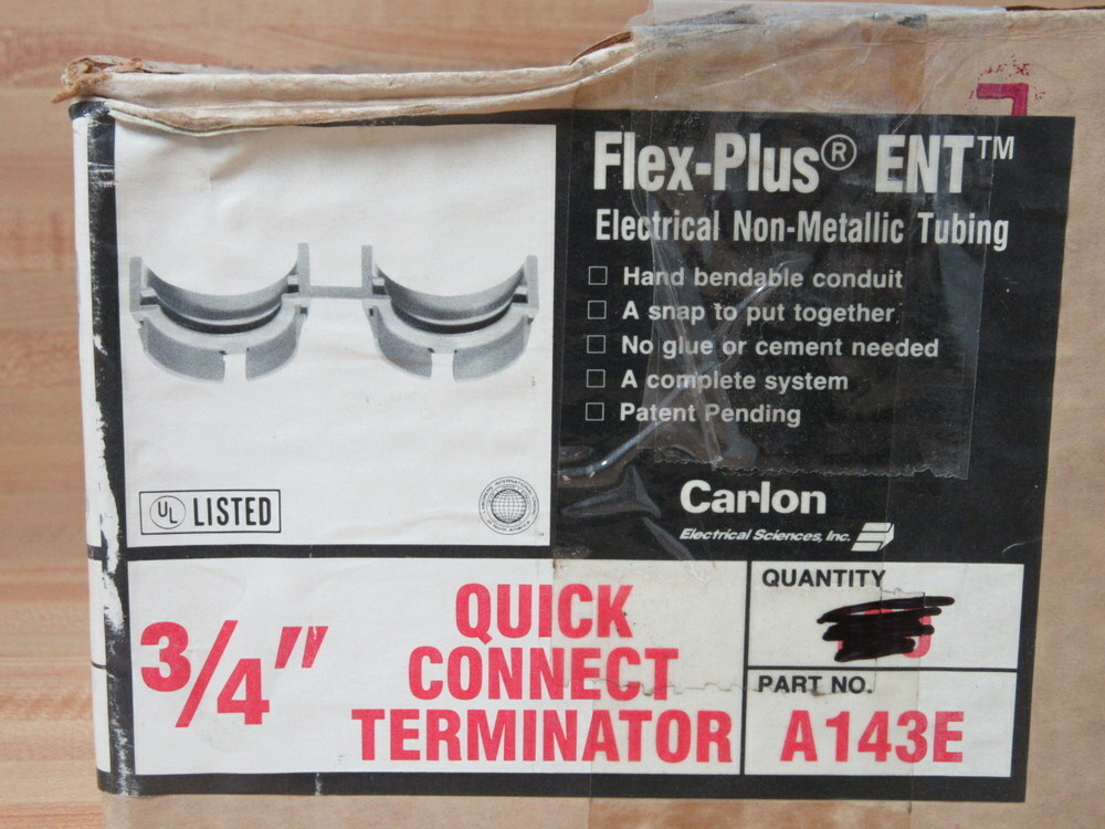 Carlon A143E ENT Quick Connect Terminator for 3/4" Non-metallic Tubing ...