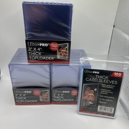 Ultra Pro 3X4 100pt Point Toploaders 3 Packs of 25 and 100 Thick ...