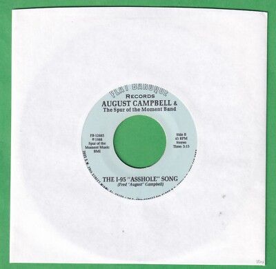 August Campbell 1988 45rpm single- The I-95 "Asshole" Song/ Lost Horizons | eBay