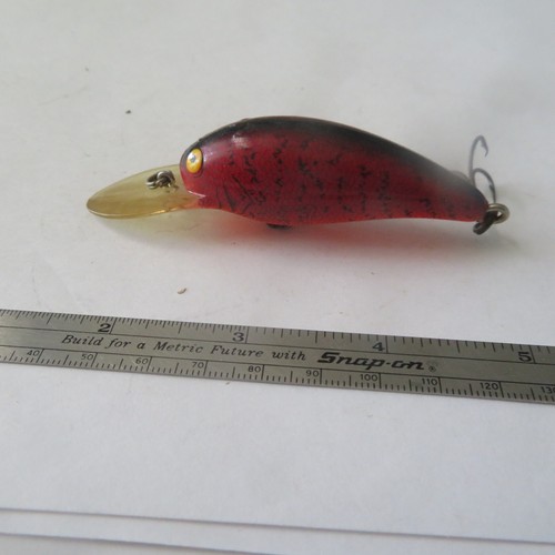 FISHING LURE UNKNOWN 3½" MINNOW RED & ORANGE | eBay