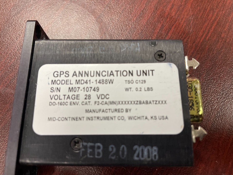 Mid-Continent GPS Annunciation PN:MD41-1488W | eBay