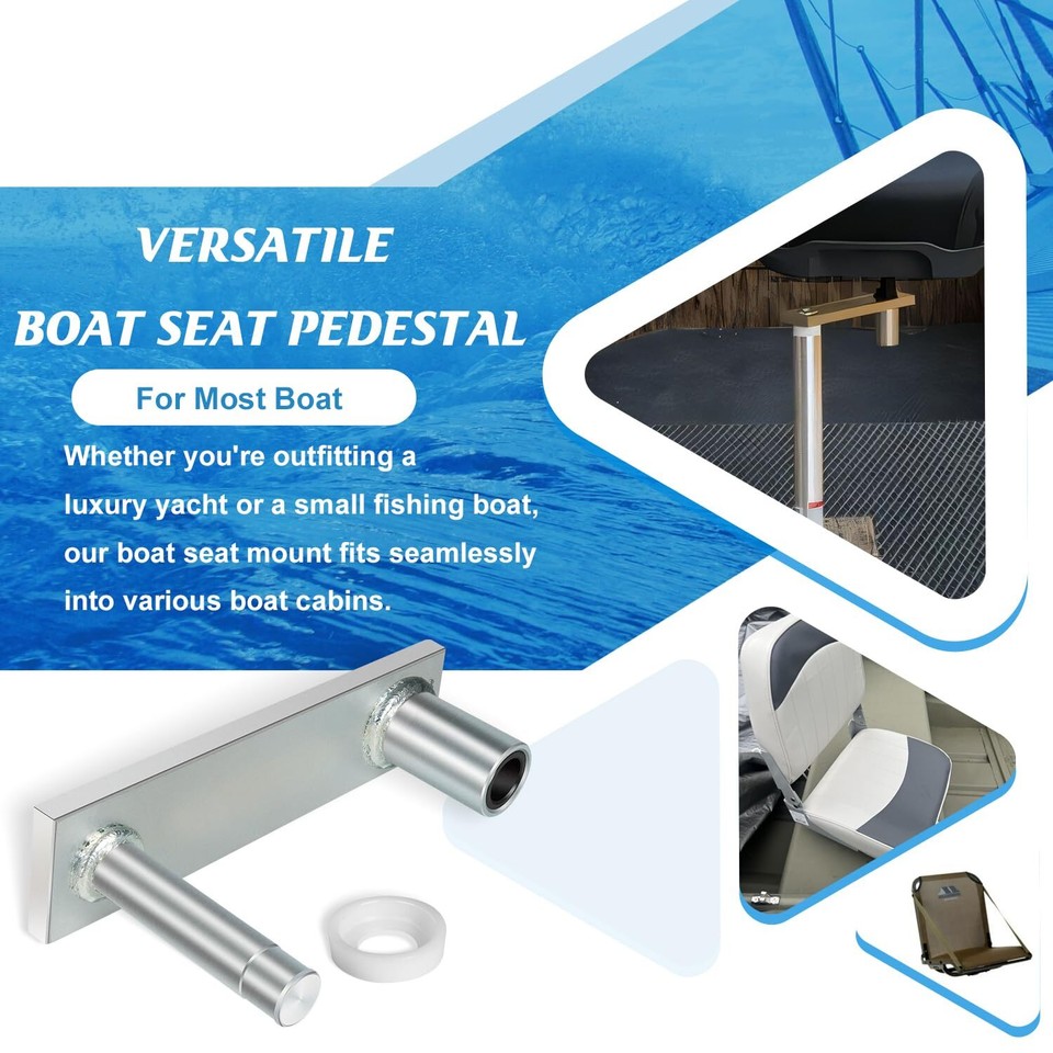 Marine 7062-3 Swivel Offset Seat Mount Steel 6-Inch Offset Boat Seat ...