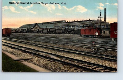 Postcard Michigan Jackson Michigan Central Railroad Shops | eBay