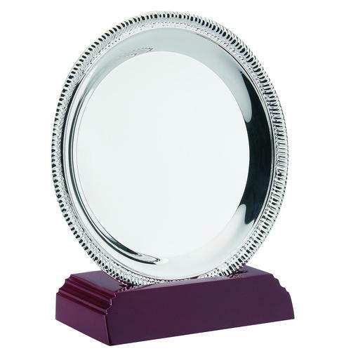 Silver plated round salver with presentation box & stand option ...