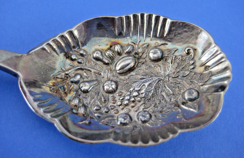 Victorian Jam Spoons Silverplate Mother Pearl Handles Velvet Lined Case ...