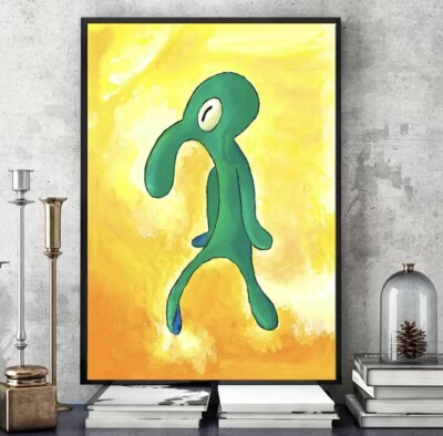 15x23" Gallery Painting Squidward Spongebob (No Frame) | eBay