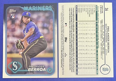 Prelander Berroa 2024 Topps Series 1 Rookie Card #36 MARINERS QTY | eBay