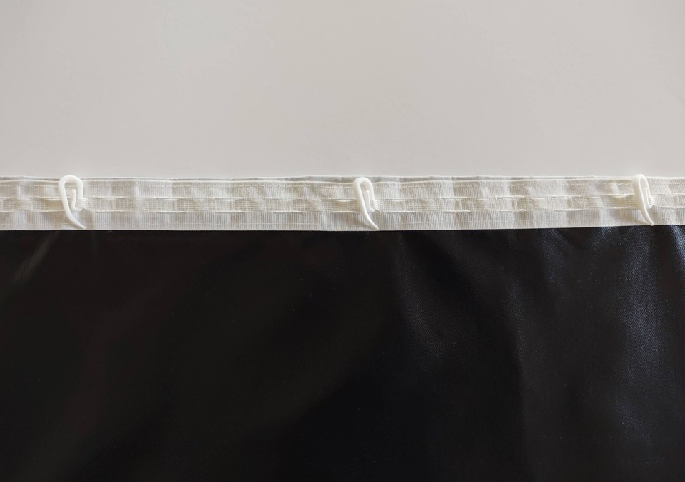 Ready Made Blackout curtain lining grey, 1 inch tape top, clips also ...