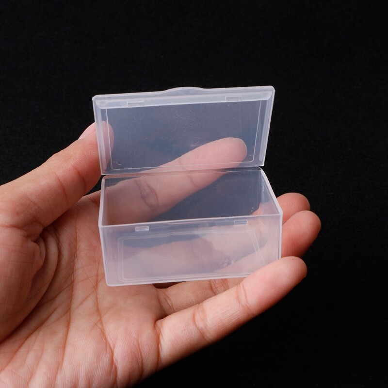 Rectangular Plastic Clear Storage Box Jewelry Beads Collection ...