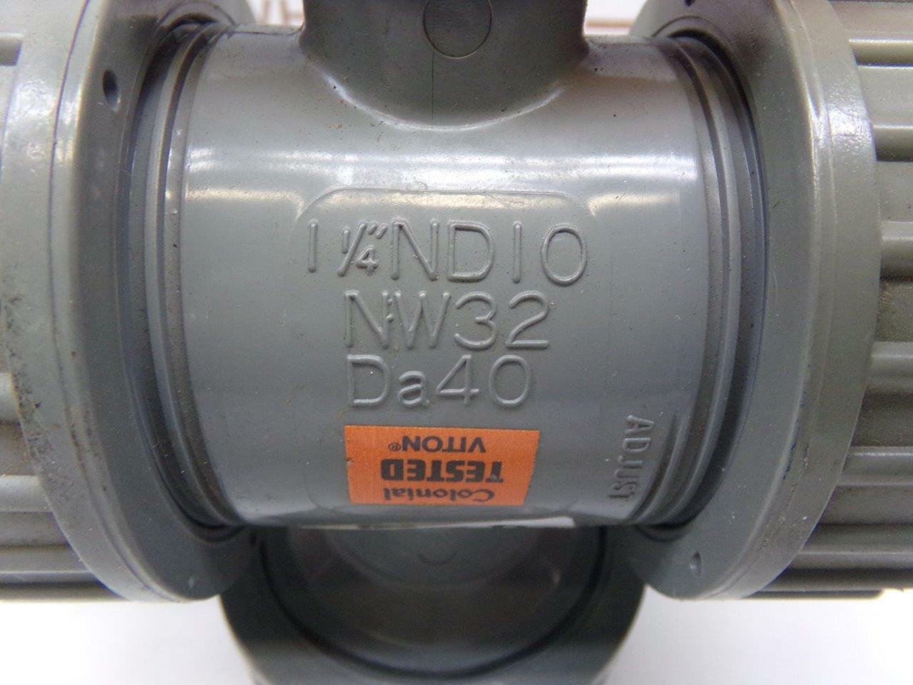 Colonial Viton 1-1/4" NDIO NW32 DN25 T Ball Valve | eBay