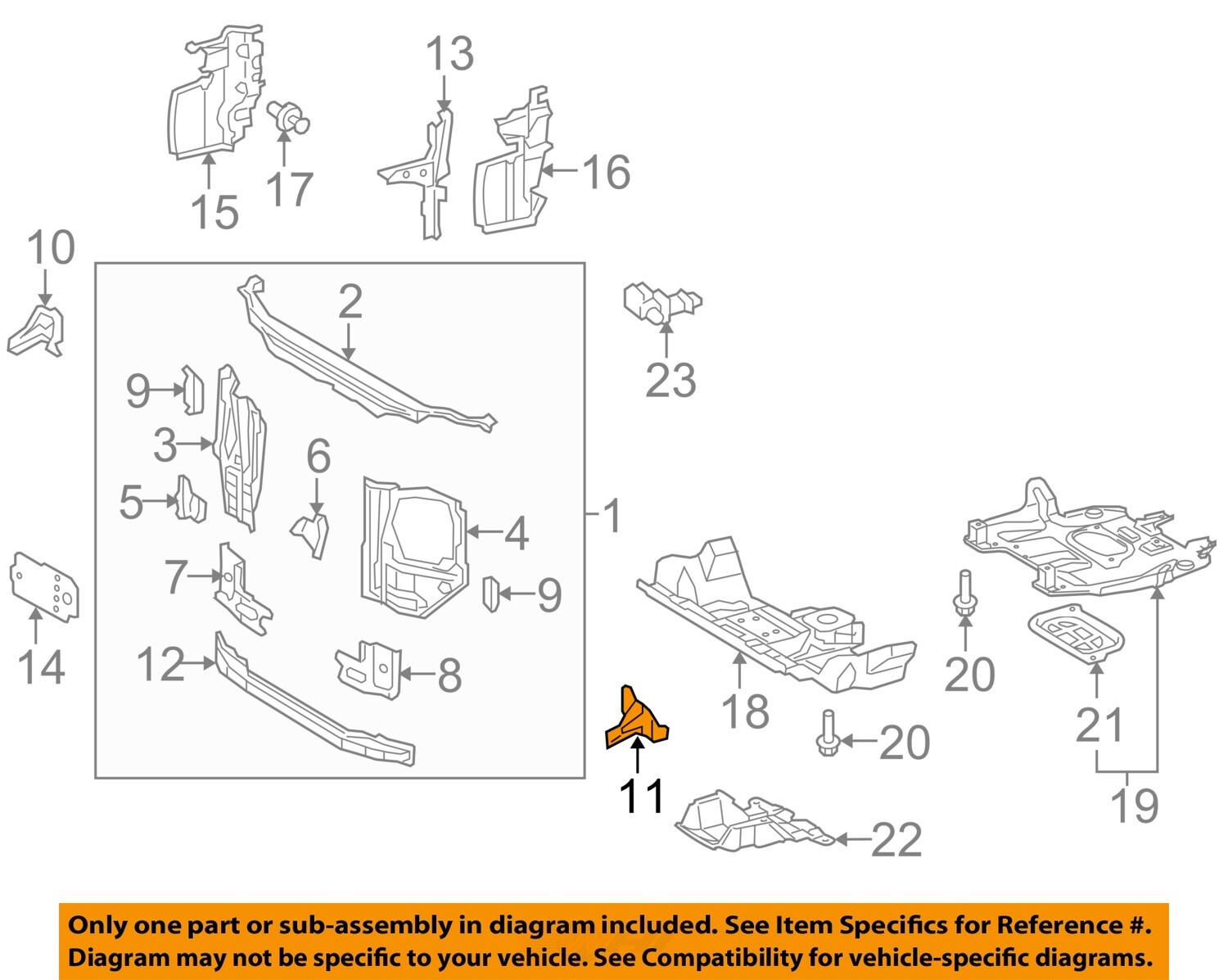Toyota OEM 4runner Radiator Support-fender Mounting Bracket Left ...