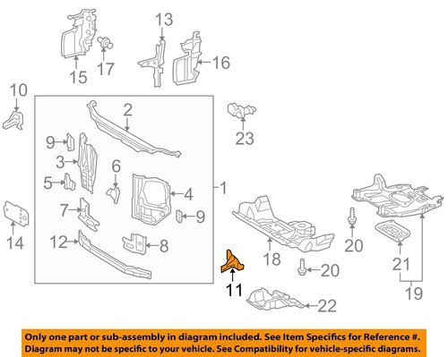 Toyota OEM 4runner Radiator Support-fender Mounting Bracket Left ...
