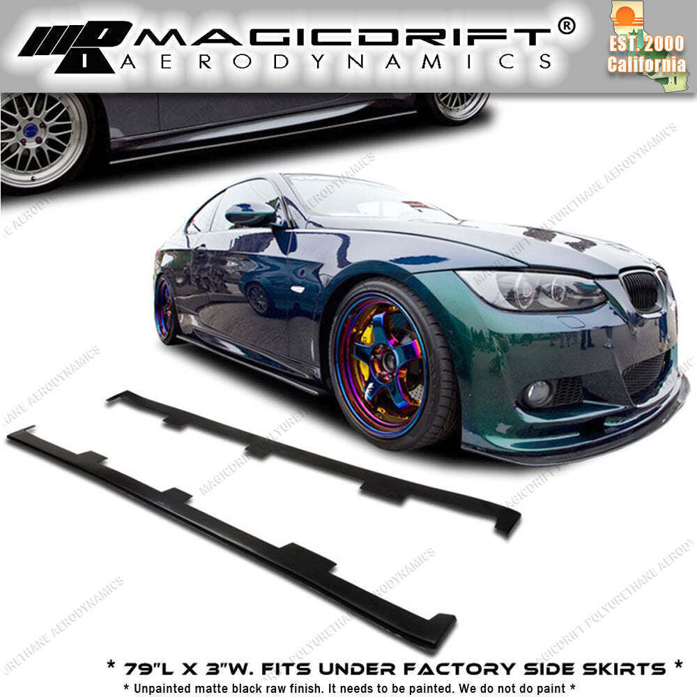 For BMW E90 E92 E93 Urethane Side Skirts Diffusers Lips Extensions ...