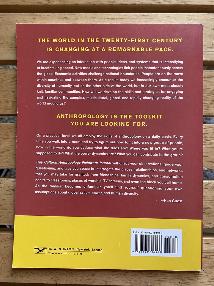 Cultural Anthropology Fieldwork Journal, Second Edition paperback ...